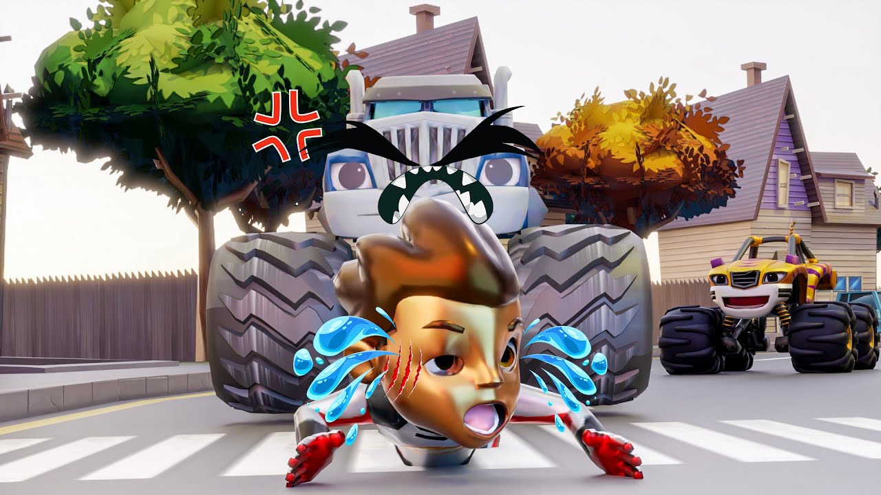 STOP!!! Blaze is hurt!!! Monster Trucks don't do that!!! Story Blaze 3D ...