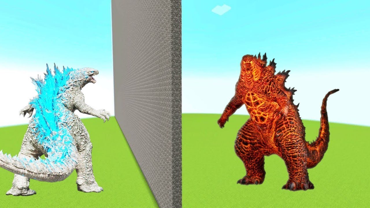 I Cheated in a Minecraft Godzilla Build battle - YouTube