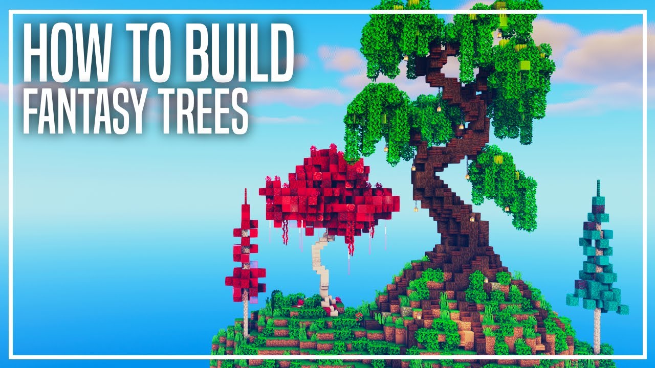How to Build Fantasy Minecraft Trees - YouTube