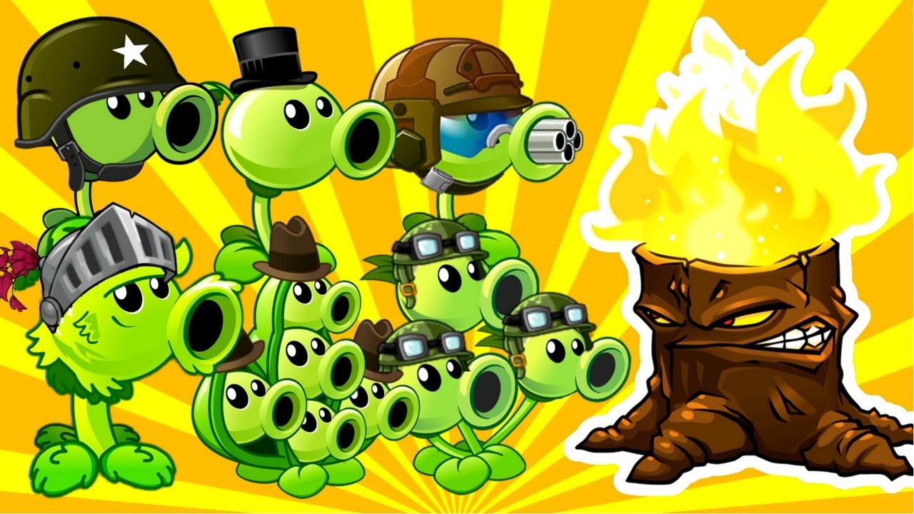 Every Peashooter and Torchwood Challenge Plants Vs. Zombies 2 Gameplay ...