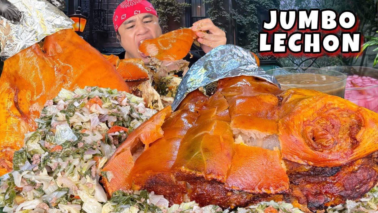 Jumbo Ulo ng Lechon & Ginisang Pechay Repolyo Mukbang Pinoy Mukbang ...