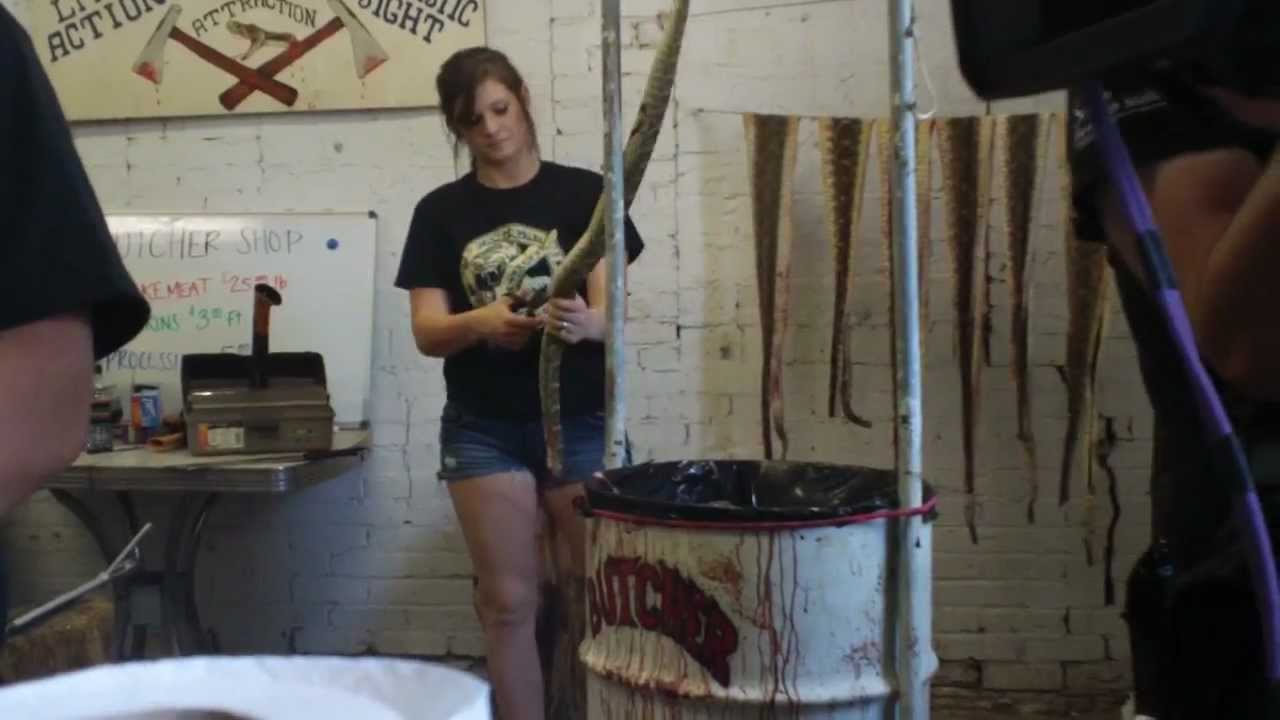 Snake getting chopped up - YouTube