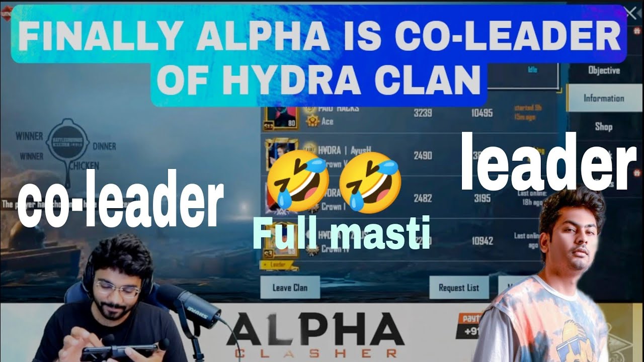 🔴 FINALLY ALPHA CLASHER IS CO-LEADER OF HYDRA CLAN | SPRITE OUT | - YouTube