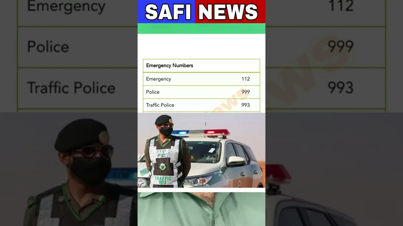Emergency numbers in Saudi Arabia For Expatriates Safi News - YouTube