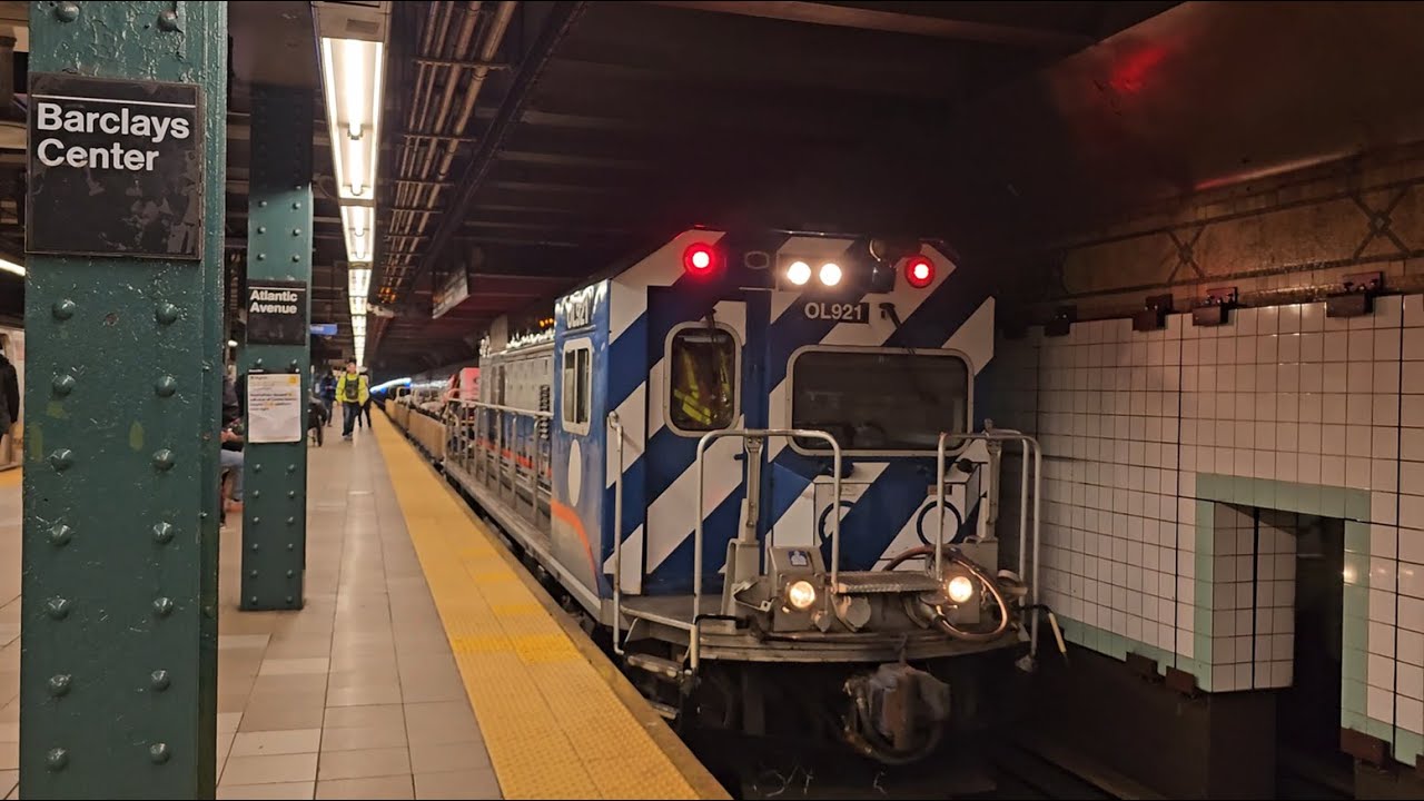 A very late hour of trains at Atlantic Avenue Barclays Center Pacific ...