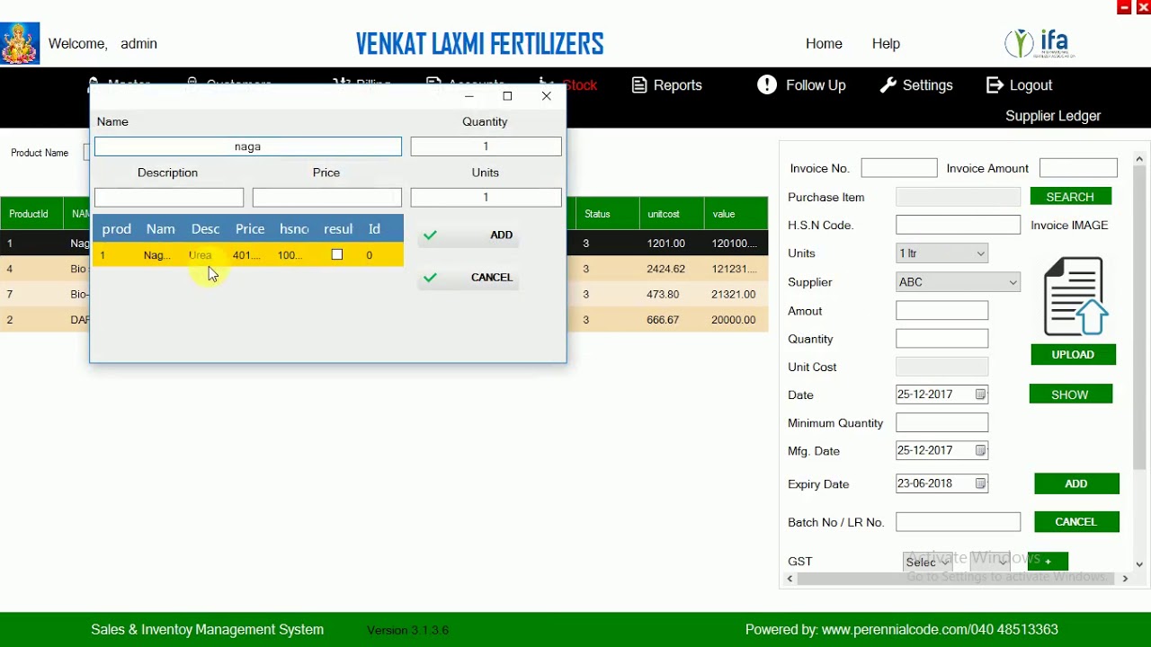SIMS Fertilizer GST-Billing Software - YouTube