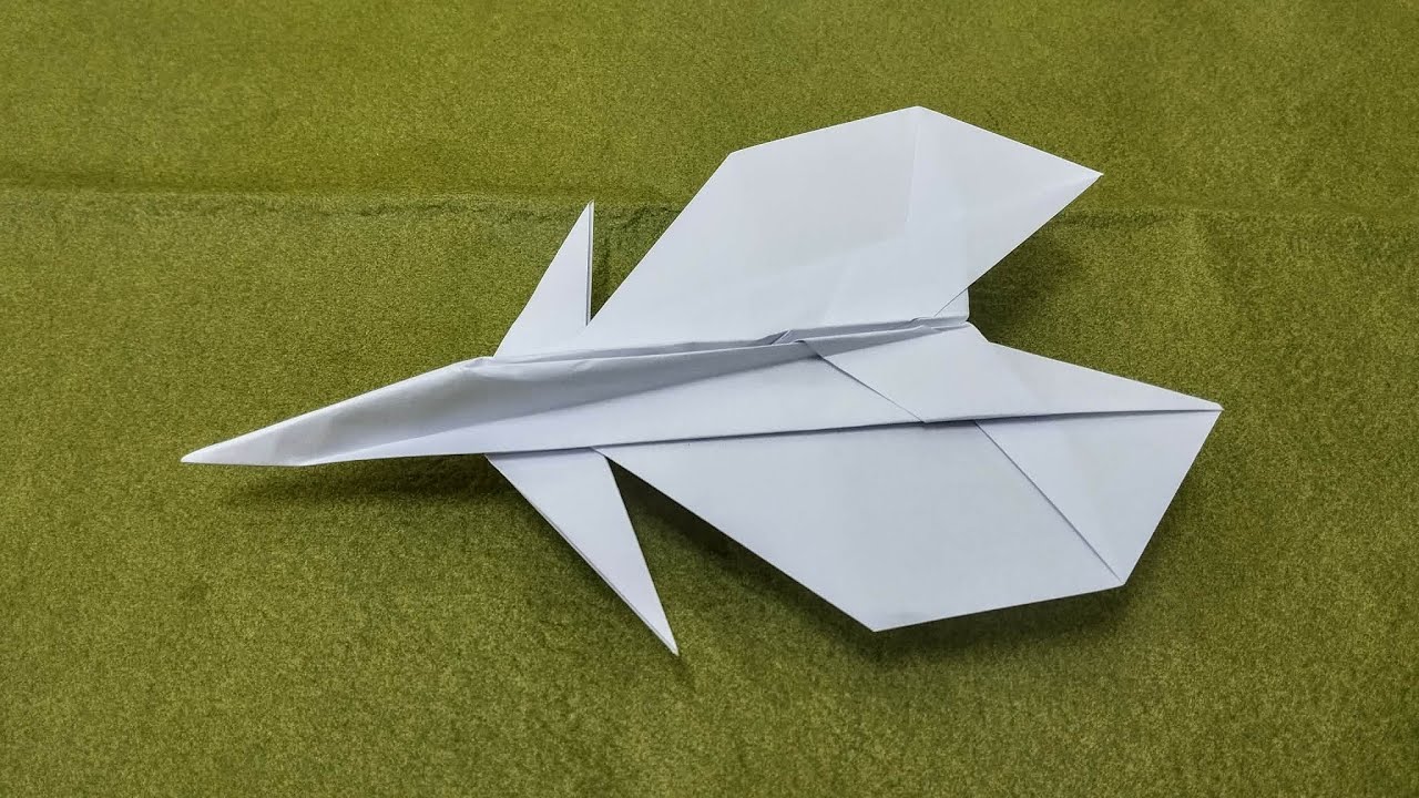 Origami Jet Fighter Step By Step - How To Fold Jet Fighter - YouTube