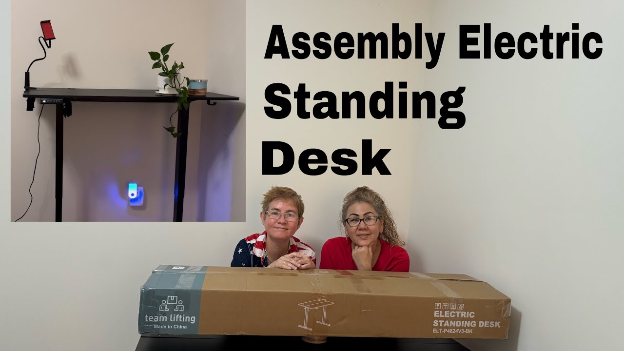 Assembly Electric Standing Desk Step by Step - Unboxing, Review - YouTube