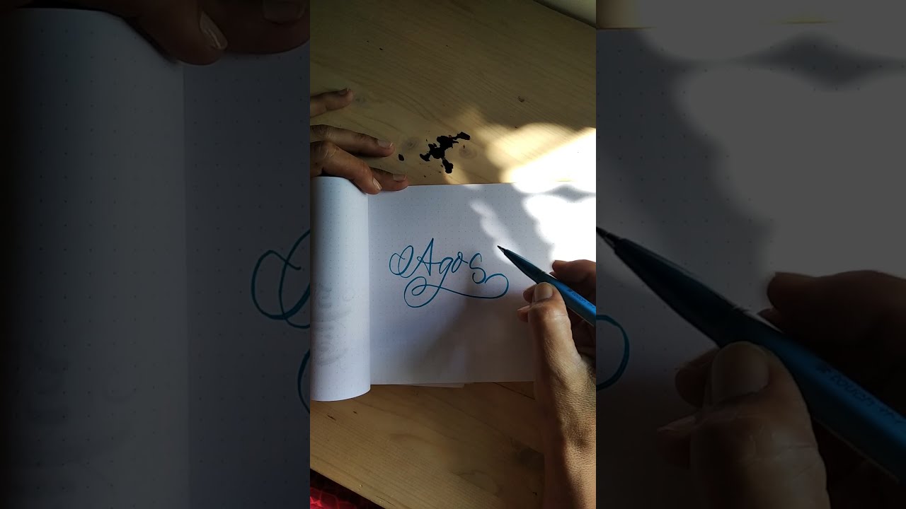 Agosto lettering. August calligraphy. - YouTube