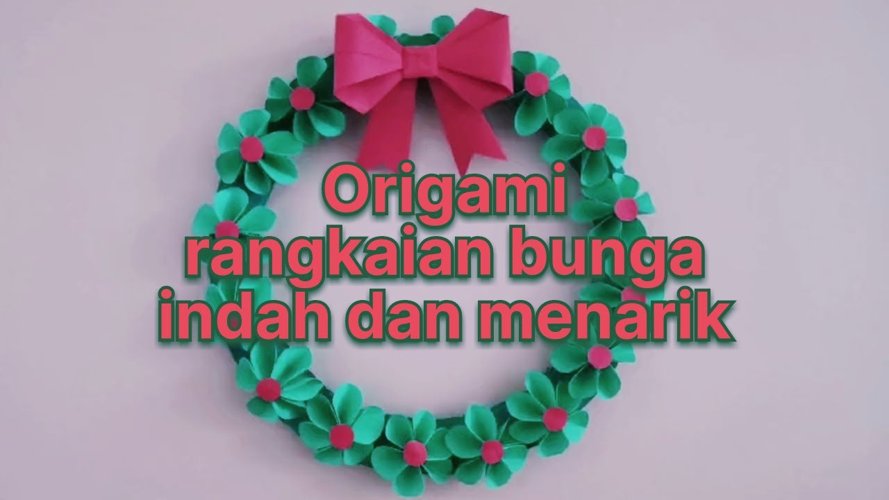 membuat karangan bunga | rangkaian bunga - flower craft - origami - YouTube