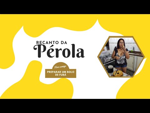 Preparando bolo de fubá