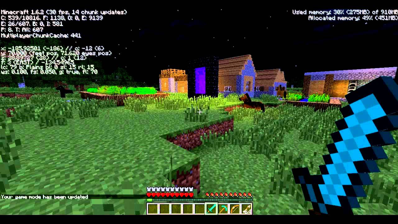 Minecraft on AMD A10 4600M/ Radeon 7660G - YouTube