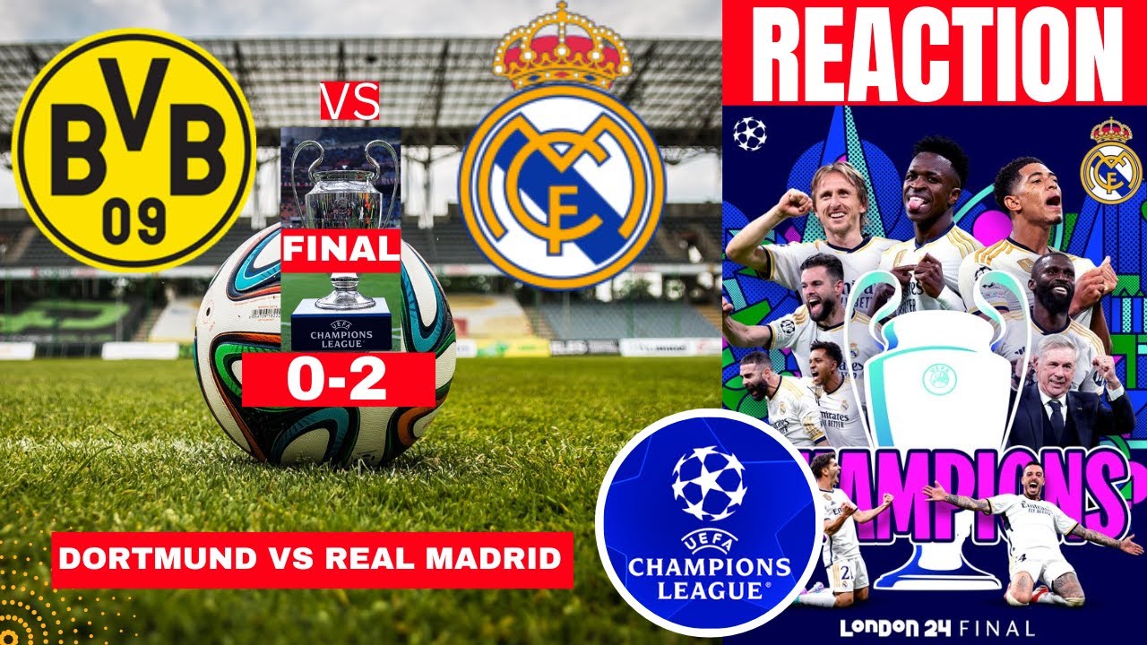 Borussia Dortmund vs Real Madrid 0-2 Live Champions League Final 2024 ...