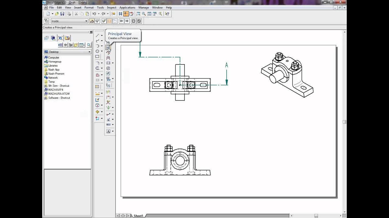 Plumber Block - 8 Drawing - YouTube