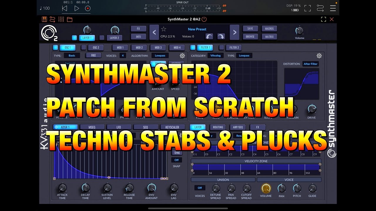 SynthMaster 2 - Techno Stabs & Plucks - Patch From Scratch Tutorial - YouTube