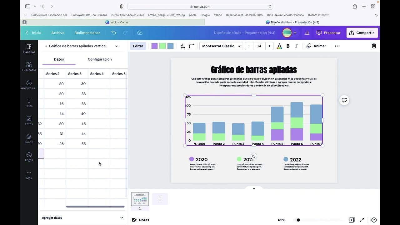 Crea Gráficas de Barras en Canva, Educación Primaria. - YouTube