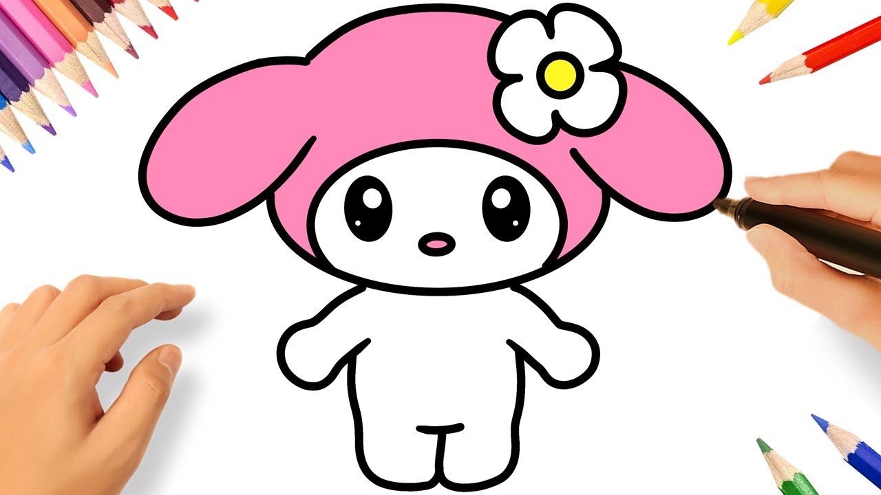 HOW TO DRAW MY MELODY EASY 🎀 💗| SANRIO - YouTube