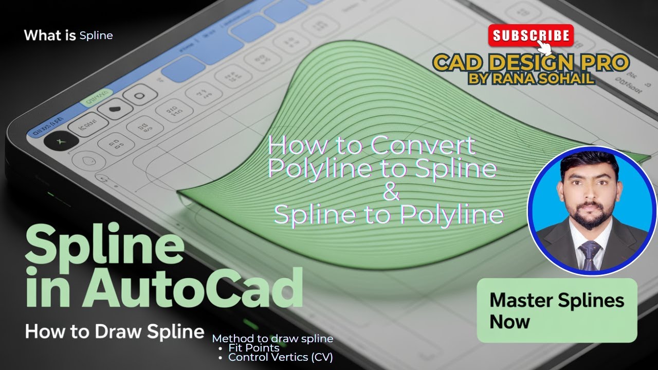 What is Spline & How to Draw Spline in AutoCAD | Convert Polyline to ...