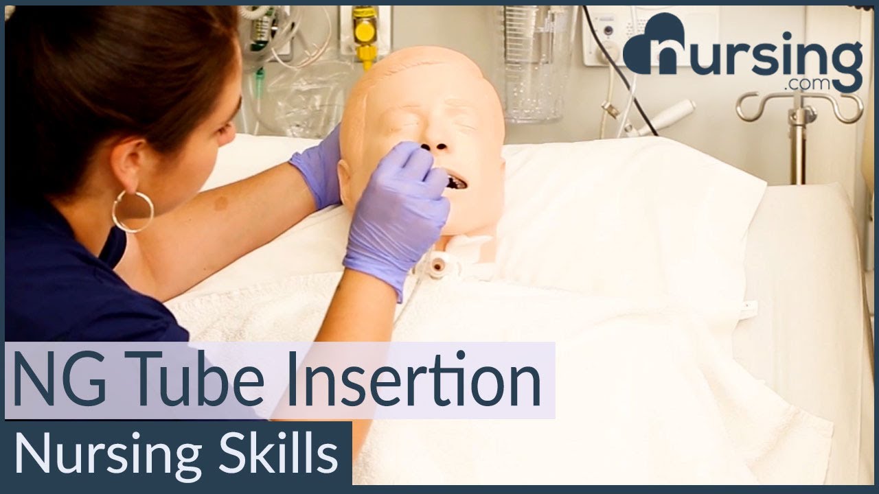 NG Nasogastric Tube Insertion Techniques Nursing Skills YouTube