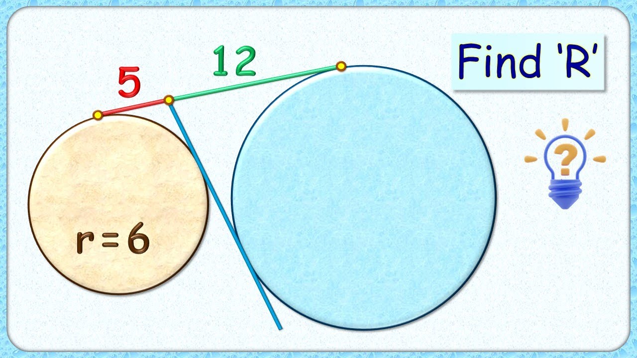 Find radius of blue circle #maths #geometry #circle #olympiad #cds #cat ...