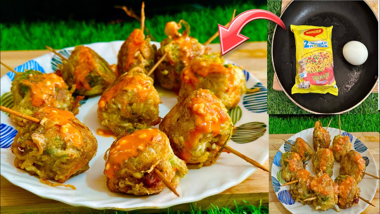 unique and tasty egg Maggie lollipop|one of the best snacks to have|egg ...