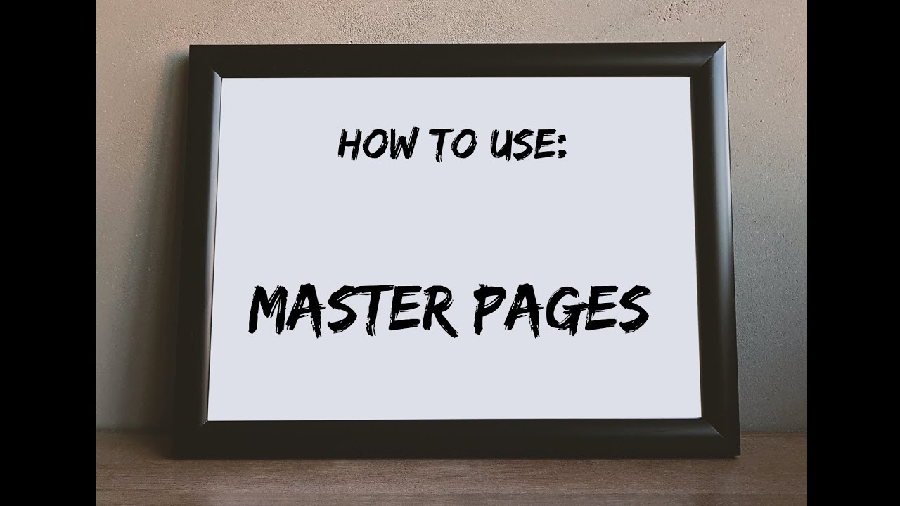 How To Use Master Pages In MS Publisher YouTube How To Use Master Pages In MS Publisher YouTube