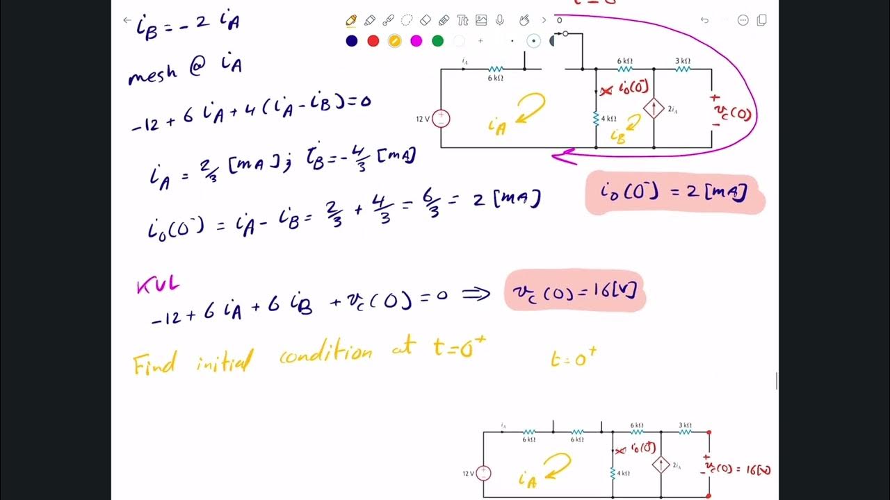 M10 - 13 - First-Order Transient Circuits: General Solution Example 7 - YouTube