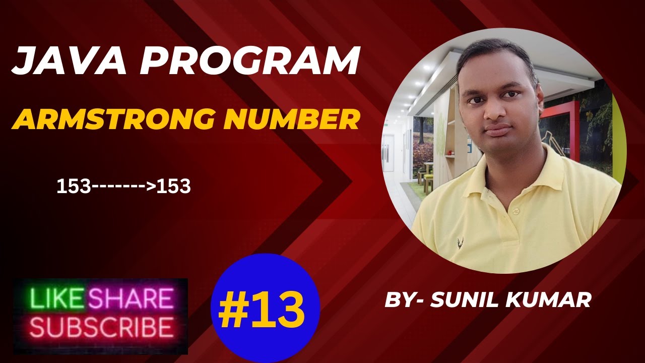 Java Program To Check Number Is Armstrong Or Not The Place Of Learning Youtube