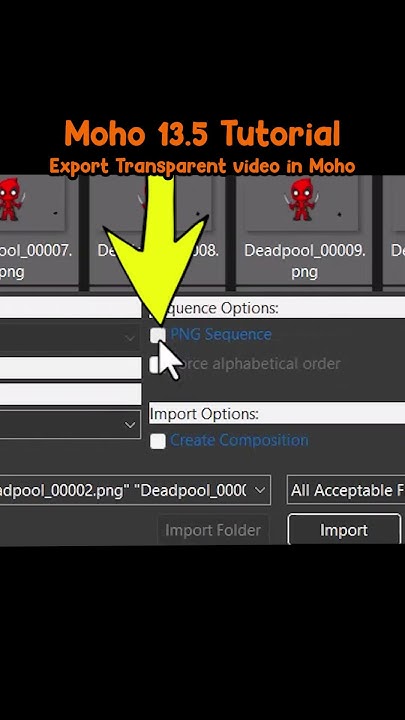 Export Transparent video in Moho to After effects | Moho 13..5 Tutorial #shorts - YouTube