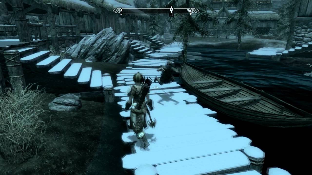 Elder Scrolls V: Skyrim \ Morthal Guard ¿Swimming? - YouTube