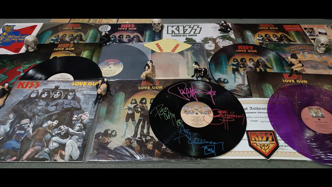 June 17, 1977 - KISS Love Gun (with SUBTITLES) - Different Album Covers ...