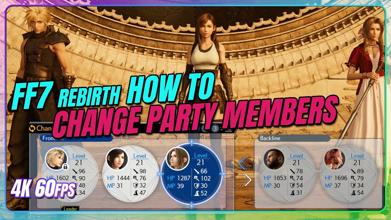How to change party members in Final Fantasy VII Rebirth - 4K60fps ...