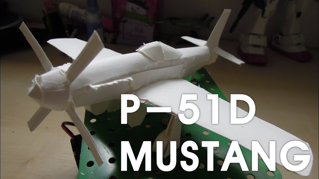 종이로 만드는 P-51D 머스탱/Make P-51D mustang with paper - YouTube