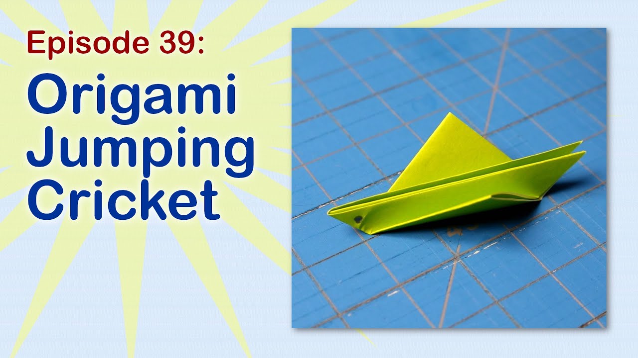 Origami Jumping Cricket DIY - YouTube