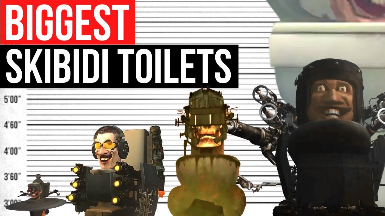 Biggest Skibidi Toilets | Size Comparison - YouTube