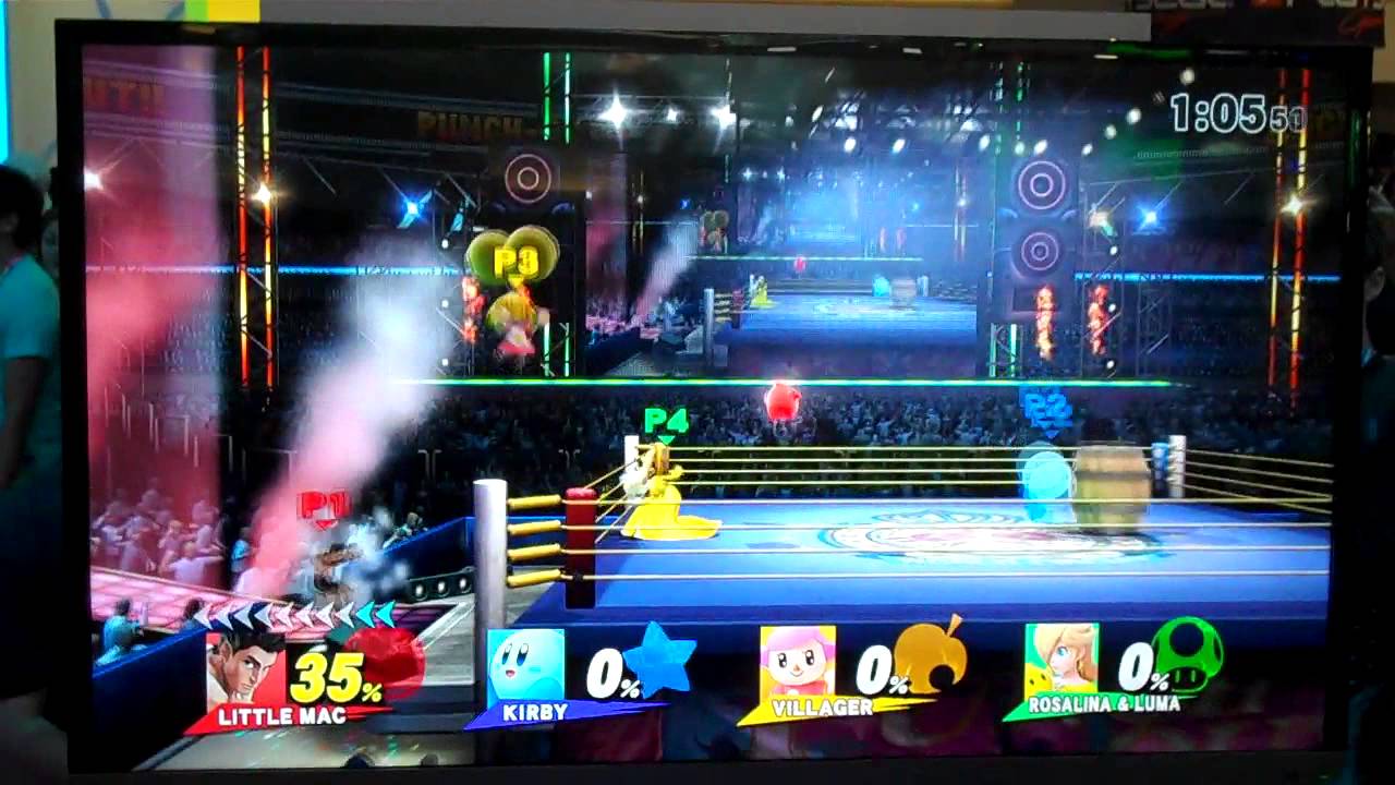 Smash Bros. Wii U - Punch-Out Stage Gameplay (E3 2014) - YouTube