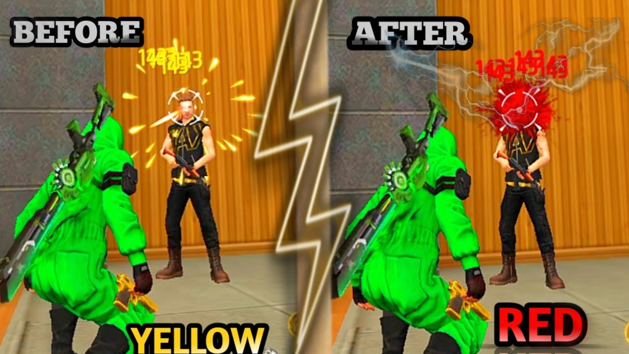 How to Change Headshots YELLOW NUMBERS to RED NUMBERS In TELUGU #ff # ...