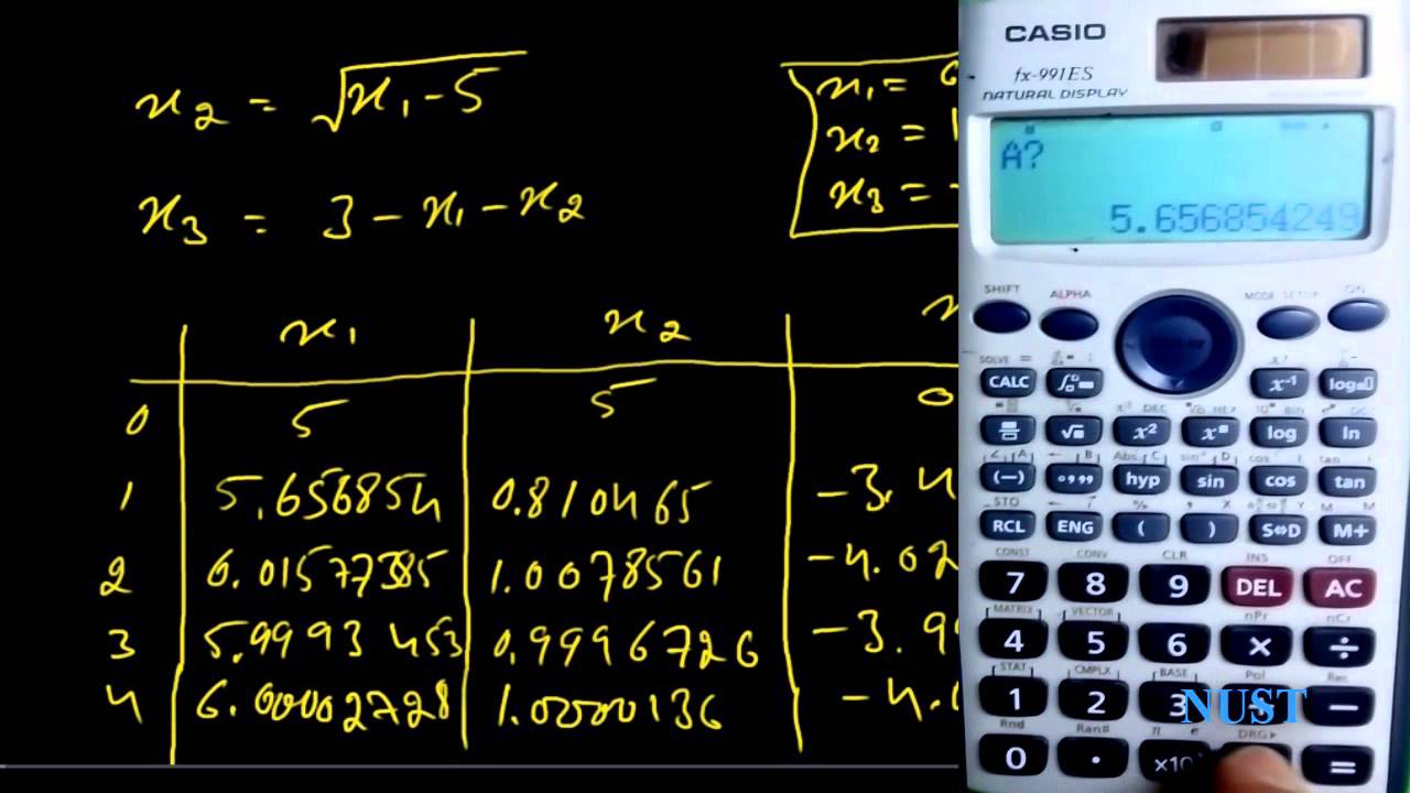 10 1 Fixed Point Method Multi Variables Numerical Analysis Youtube