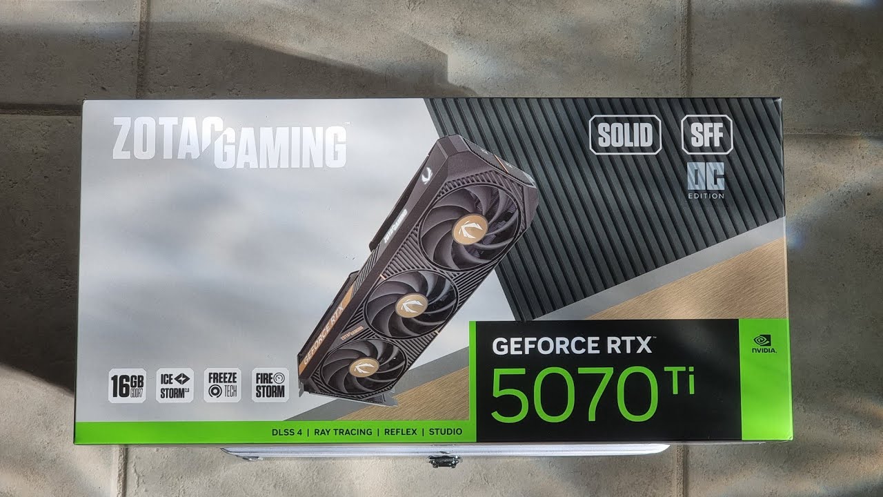 Nvidia GeForce Zotac 5070ti Solid SFF OC Unboxing - YouTube