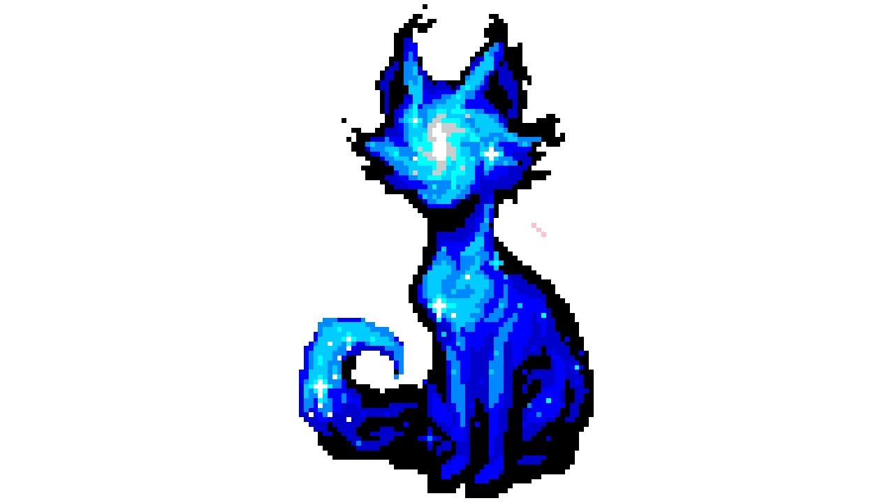 Space Cat Pixel Art Timelapse - YouTube