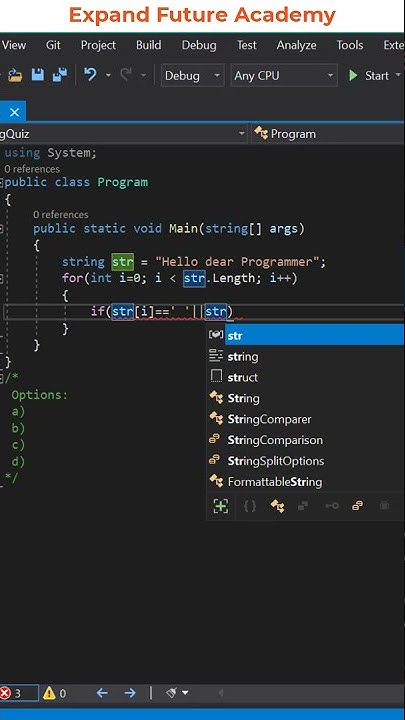 Programming Quiz Questions - Q93 - Expand Future Academy #Shorts #Programming #CSharp #Dotnet ...