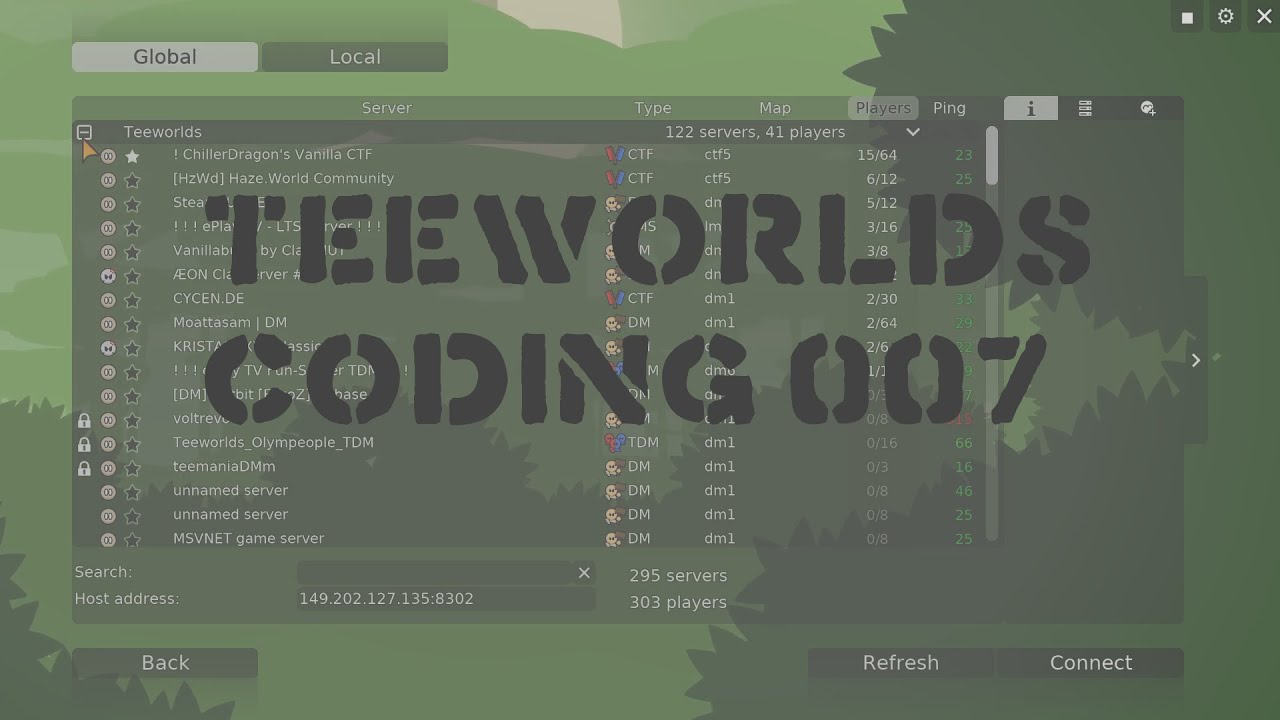 Teeworlds programming #007 - custom gametype (server) - YouTube