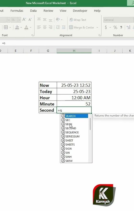 How I Can use Now, Today, Hour, Minute & Second formula in Excel? | Excel Tips & Tricks - YouTube