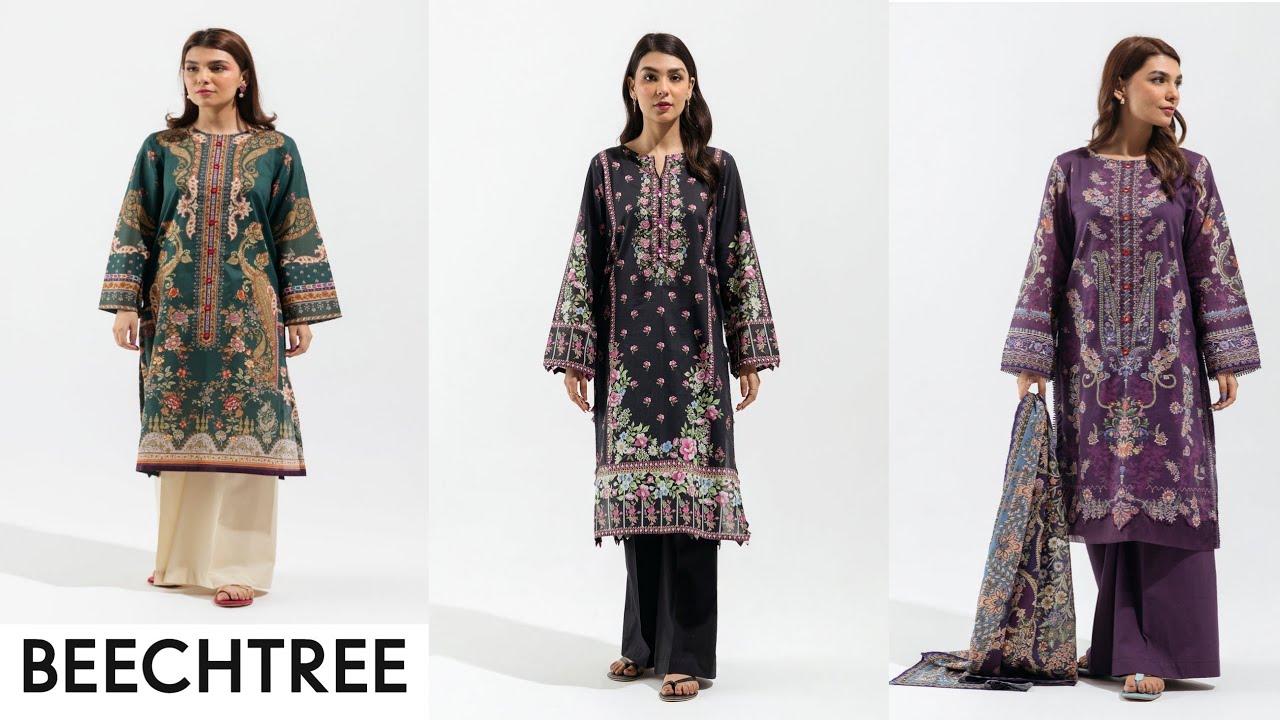 Summer collection 2023 by Beechtree/ Embroidered lawn dresses for Eid/ Dress Designs for Eid ...