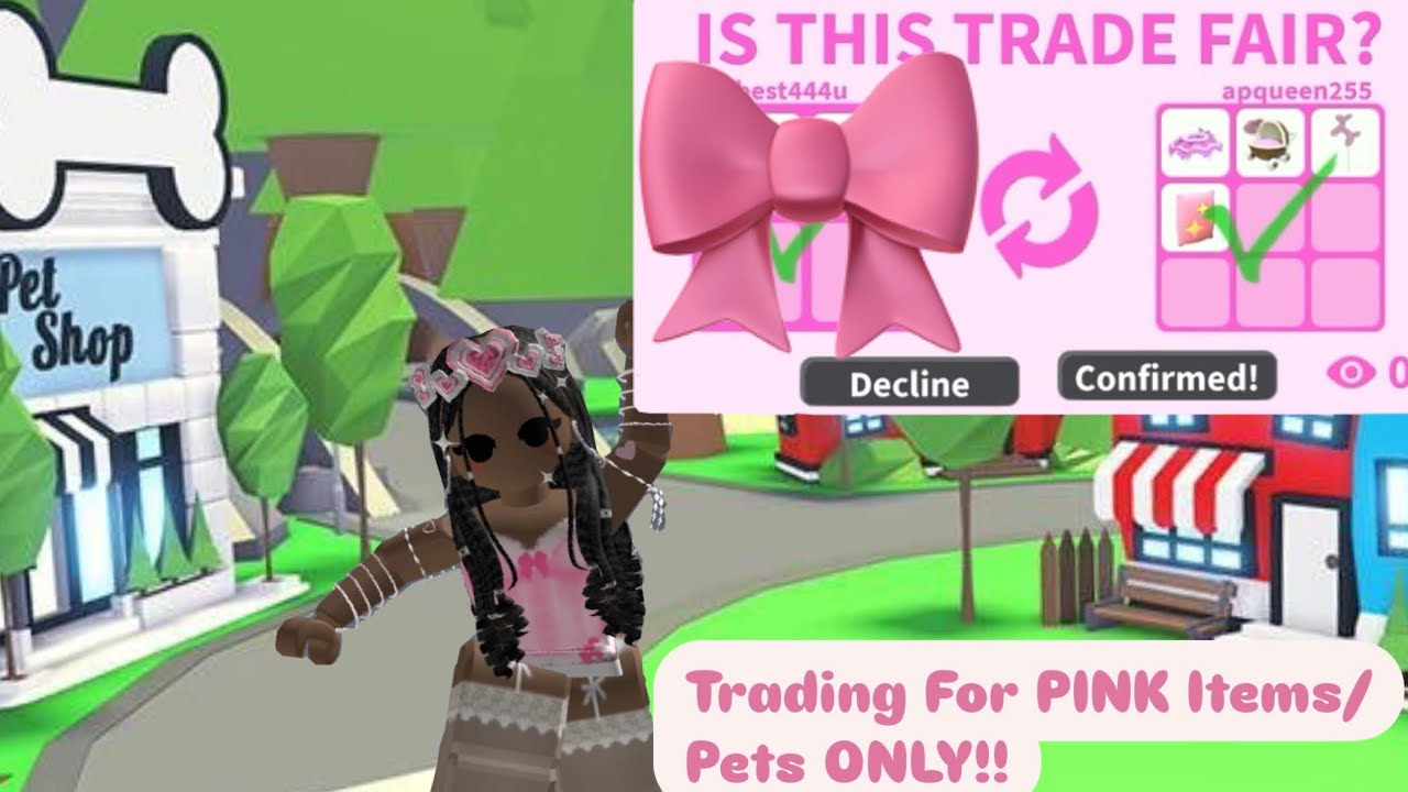 Trading for PINK ITEMS/PETS ONLY IN ADOPT ME! - YouTube
