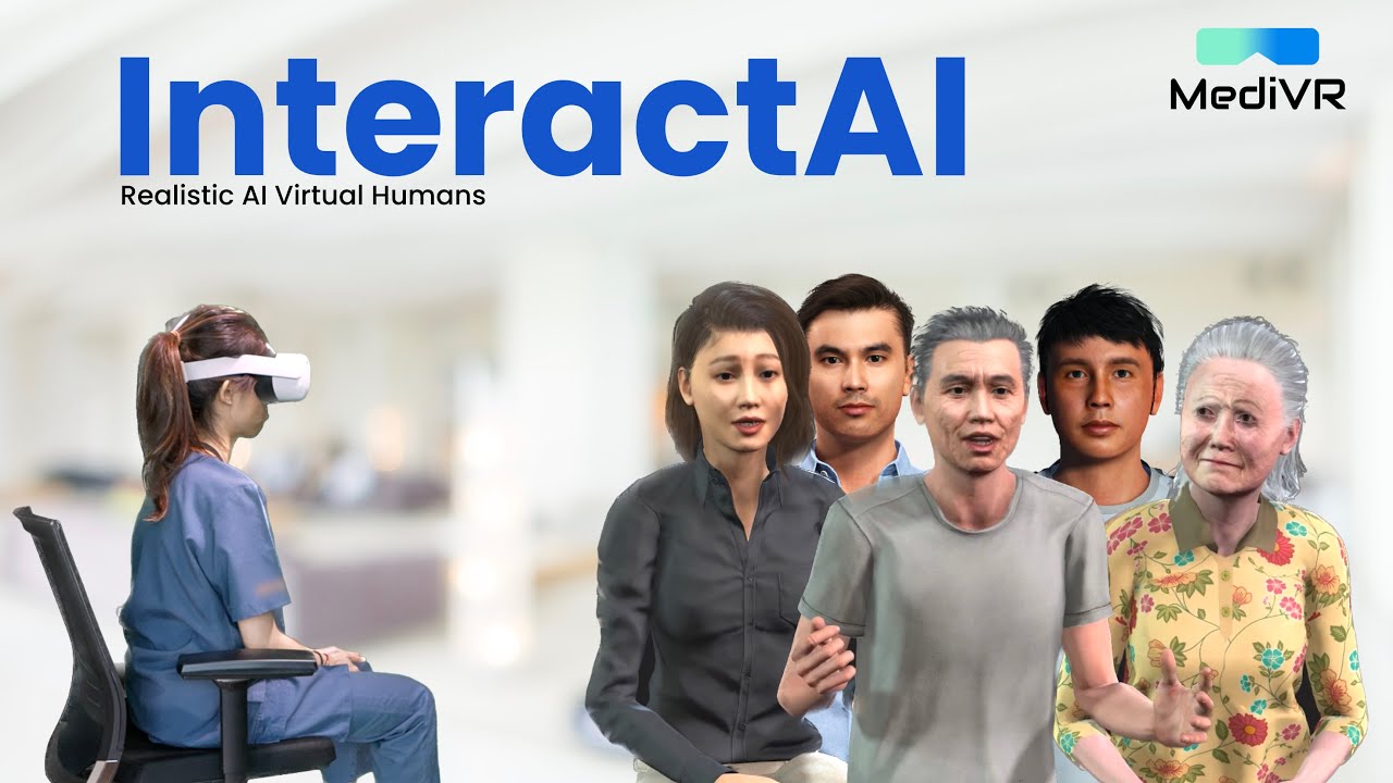 Realistic AI Virtual Human - InteractAI by MediVR - YouTube