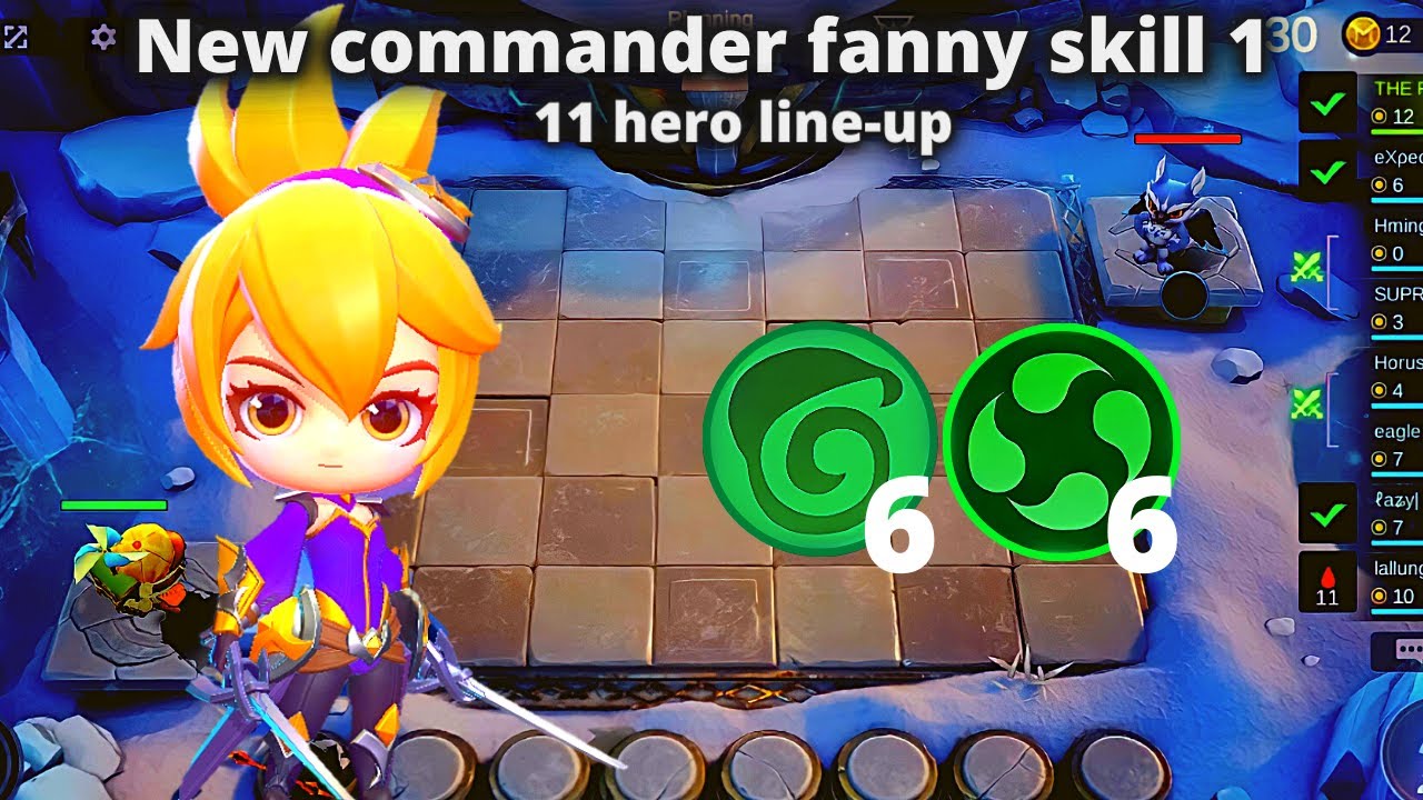 MAGIC CHESS NEW COMMANDER FANNY SKILL 1 FULL EXPLAIN TUTORIAL | MLBB ...