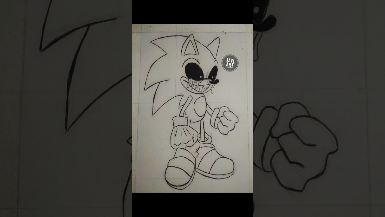COMO DIBUJAR A SONIC EXE A LÁPIZ Y BOLÍGRAFO/ HOW TO DRAW SONIC.EXE/ # ...
