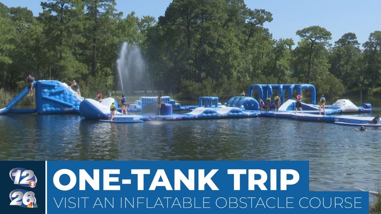 One-Tank Trips: Take on an inflatable obstacle course over water - YouTube