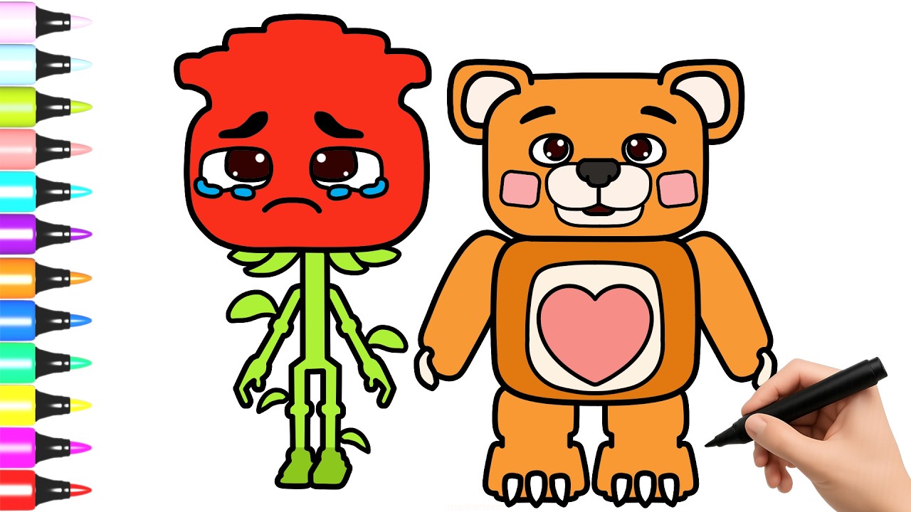 Como Dibujar a ROSEY AND TEDDY - Steal a Brainrot ROBLOX - YouTube
